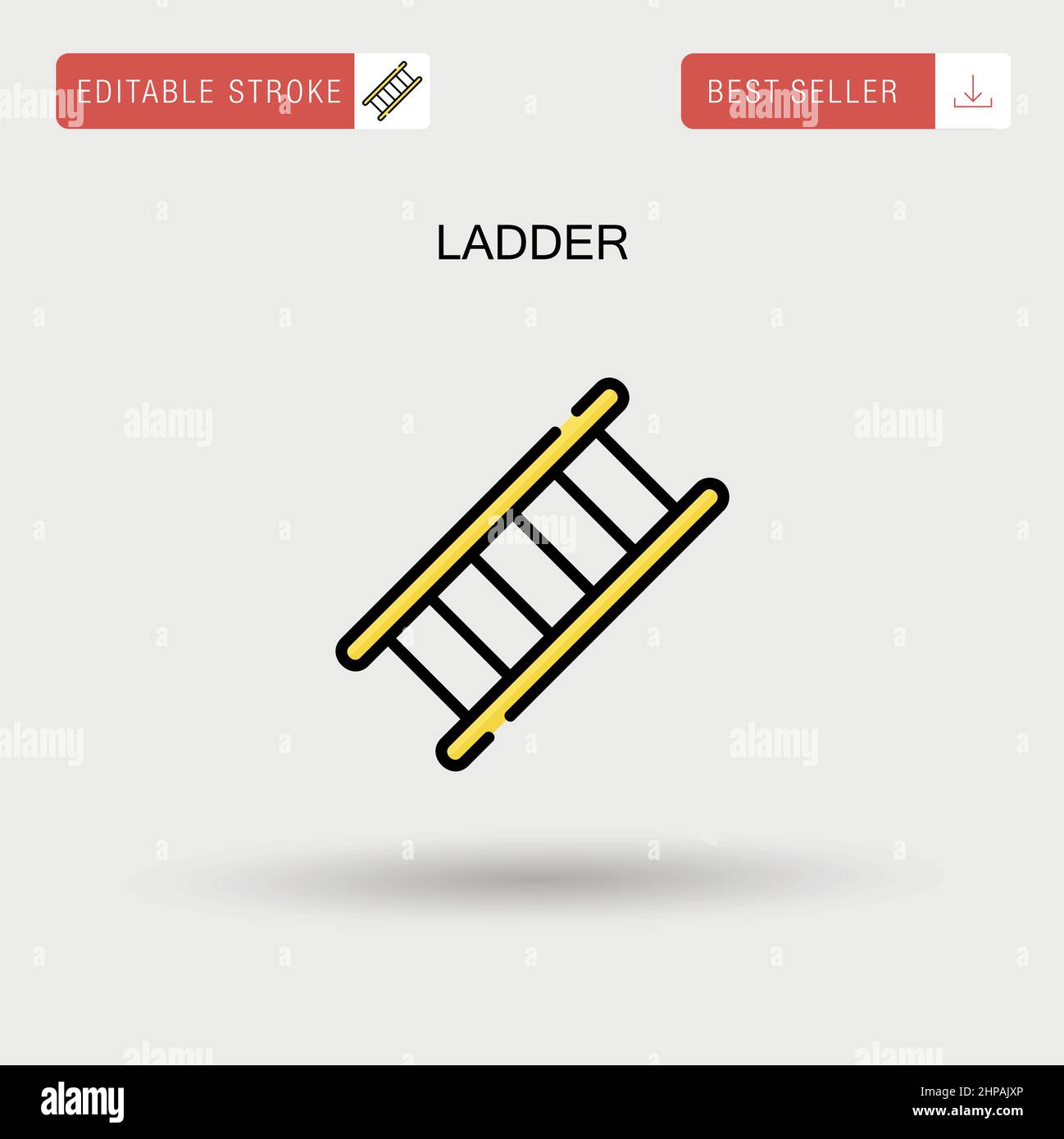 Construction worker climbing up ladder Stock Vector Images - Alamy