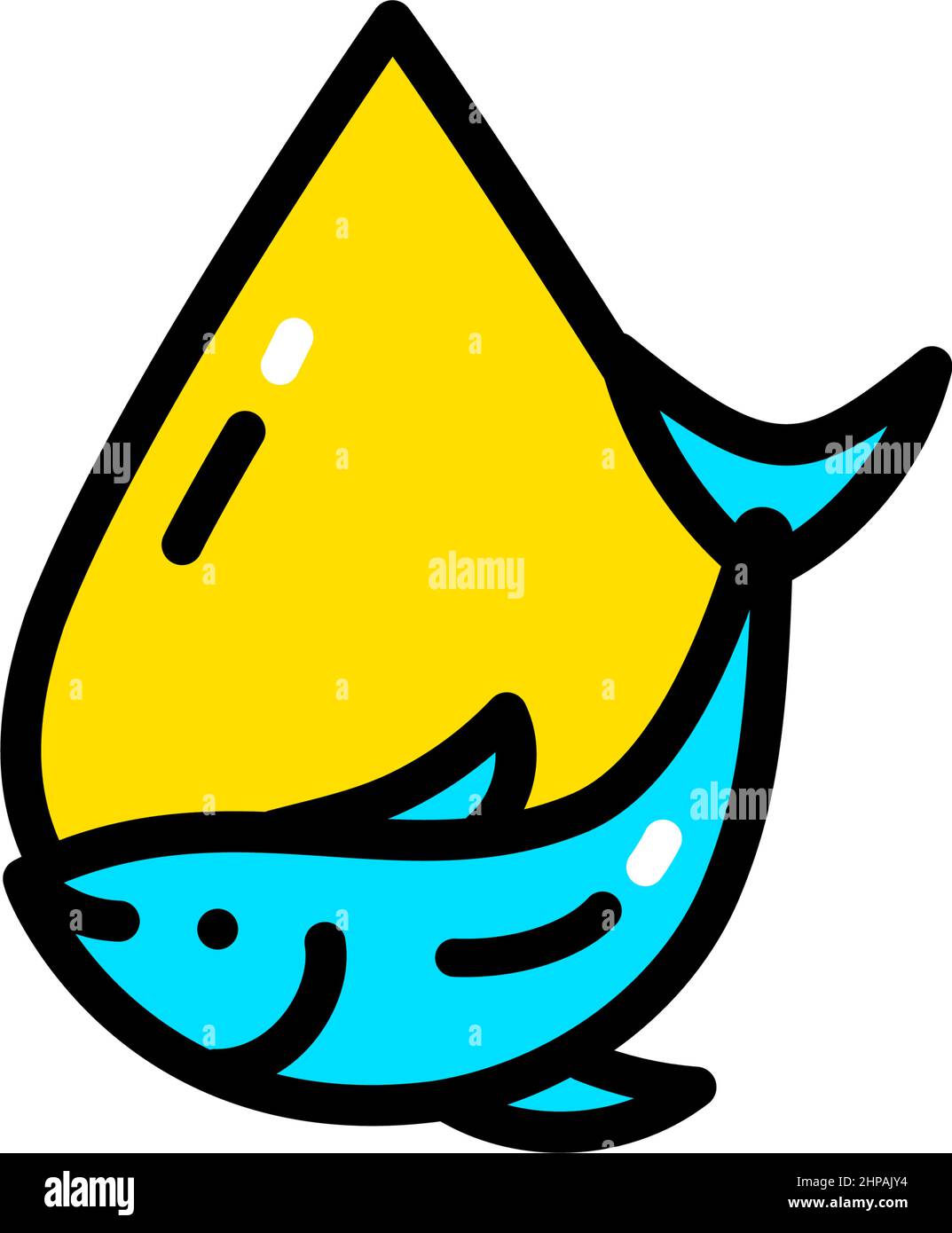 Fish oil colored icon. Vitamin omega 3 template. Drops and fish logo ...
