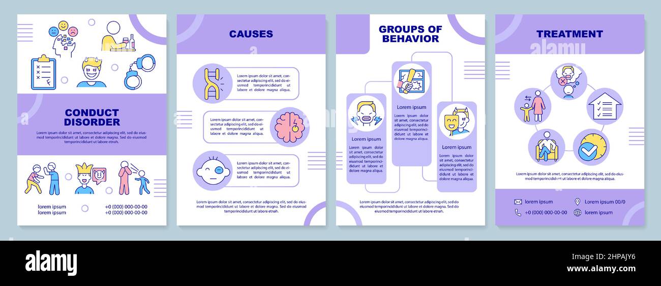 Conduct disorder brochure template Stock Vector Image & Art - Alamy