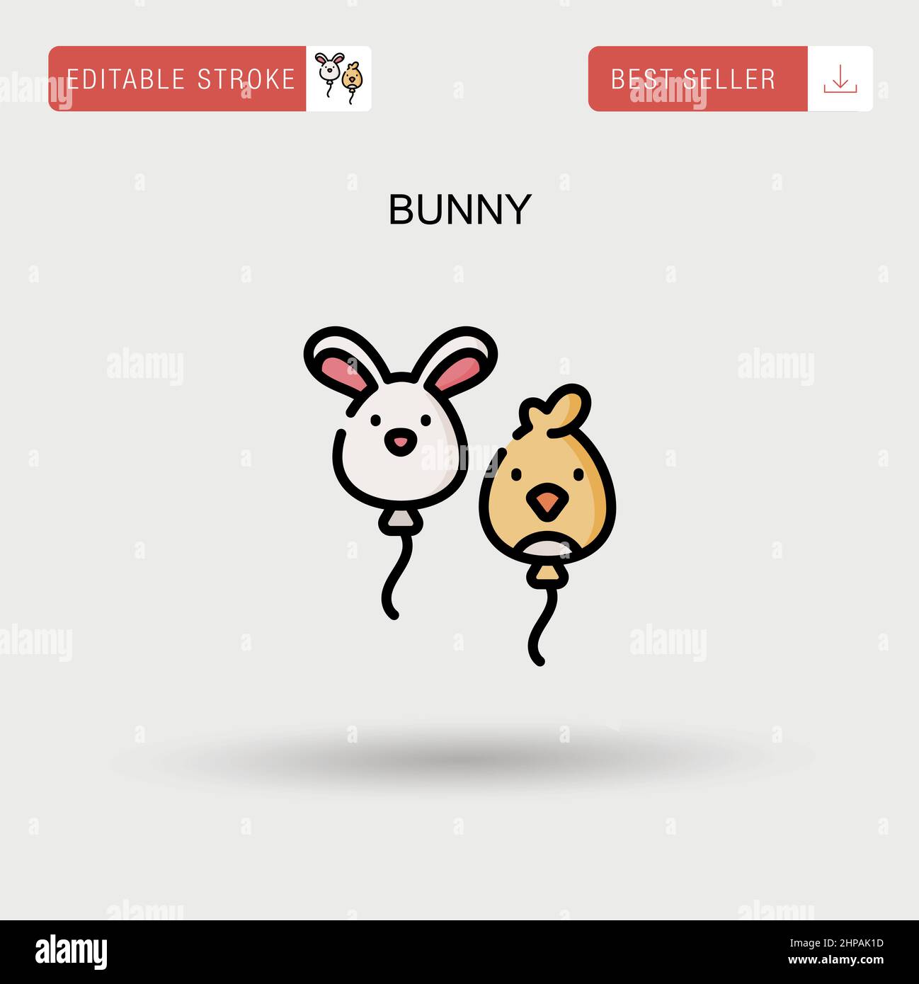 Bunny Simple vector icon Stock Vector Image & Art - Alamy