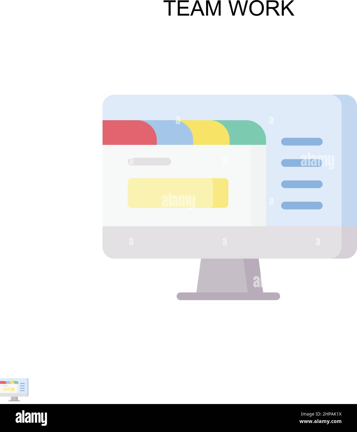 Team work Simple vector icon. Illustration symbol design template for web mobile UI element ...