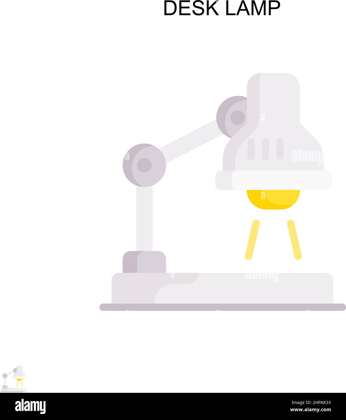 Desk lamp Simple vector icon. Illustration symbol design template for ...