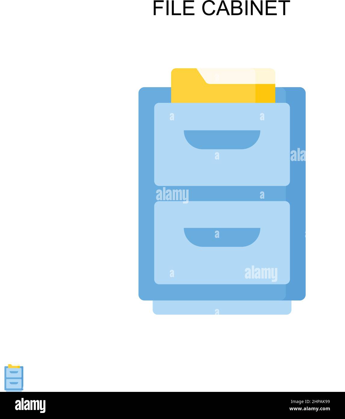 File cabinet Simple vector icon. Illustration symbol design template ...