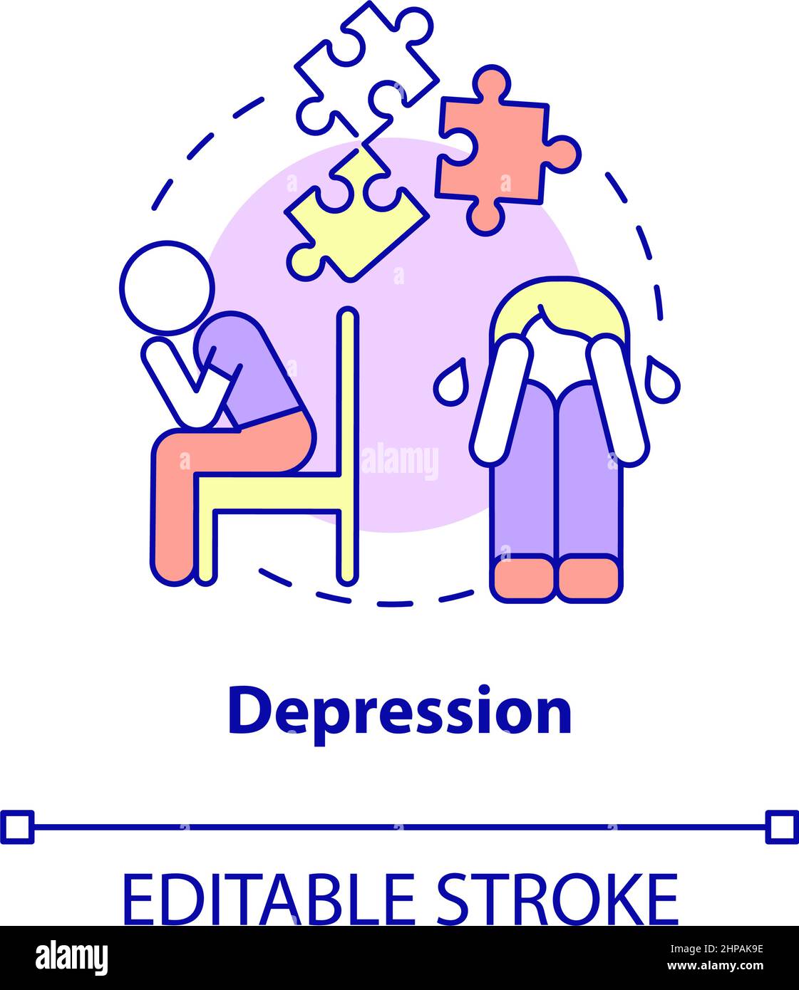 Depression concept icon Stock Vector Image & Art - Alamy