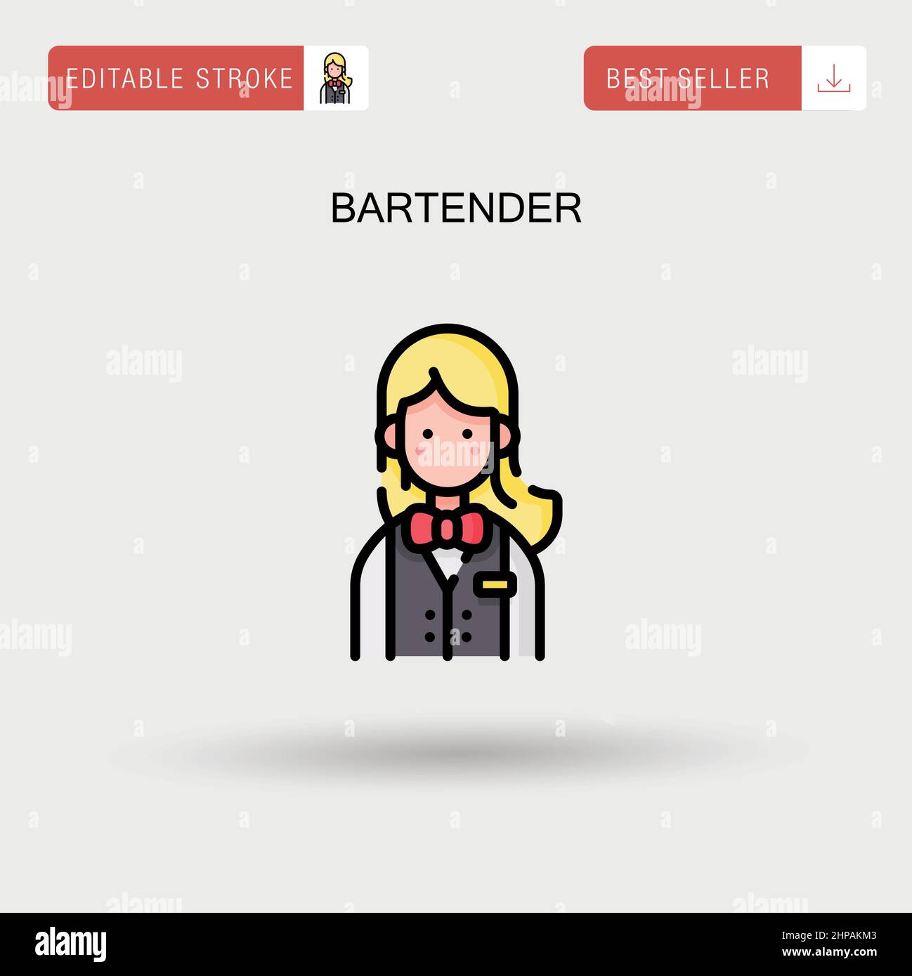 Bartender Simple vector icon Stock Vector Image & Art - Alamy