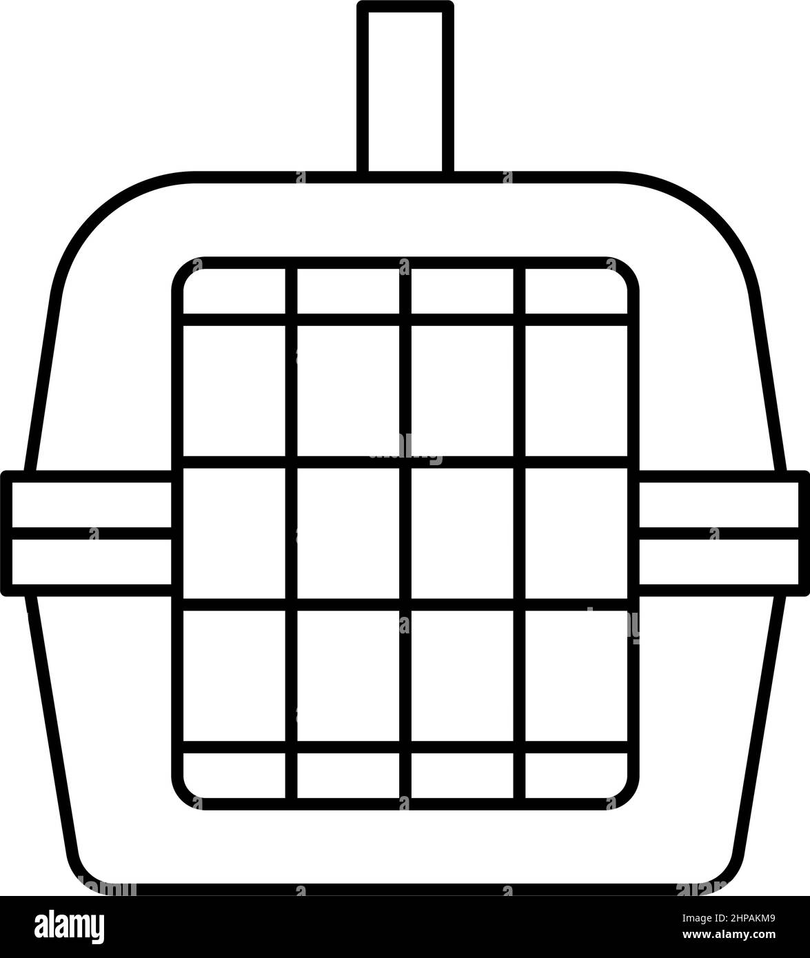 cage for transportation pet line icon vector illustration Stock Vector ...