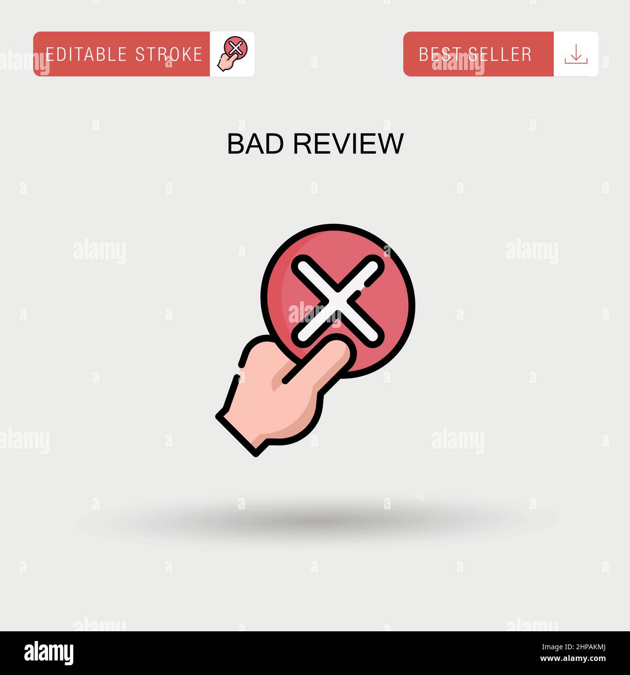 Bad review Simple vector icon Stock Vector Image & Art - Alamy