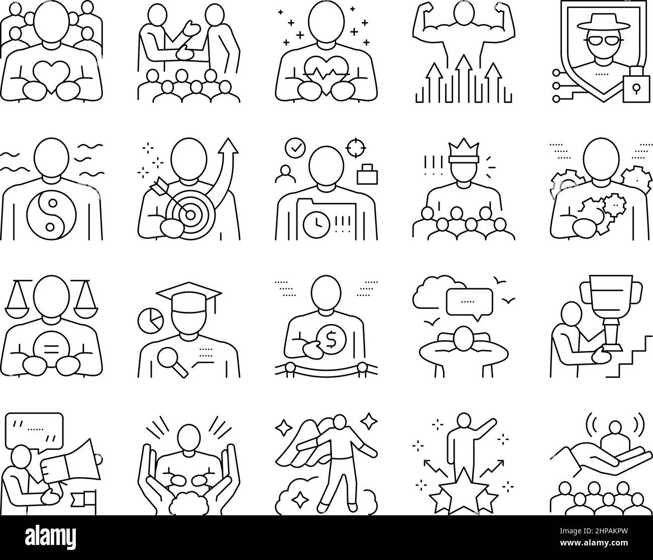 Values Human Life Collection Icons Set Vector Stock Vector Image & Art ...