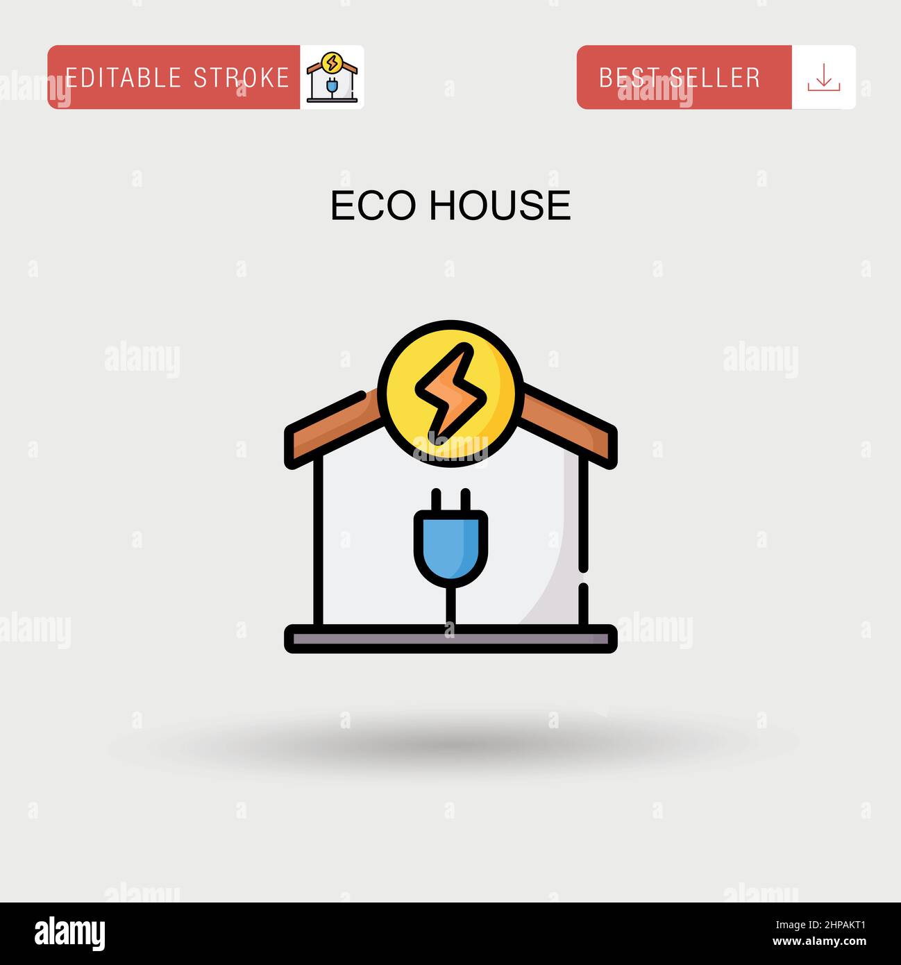 Grass roof house eco Stock Vector Images - Alamy