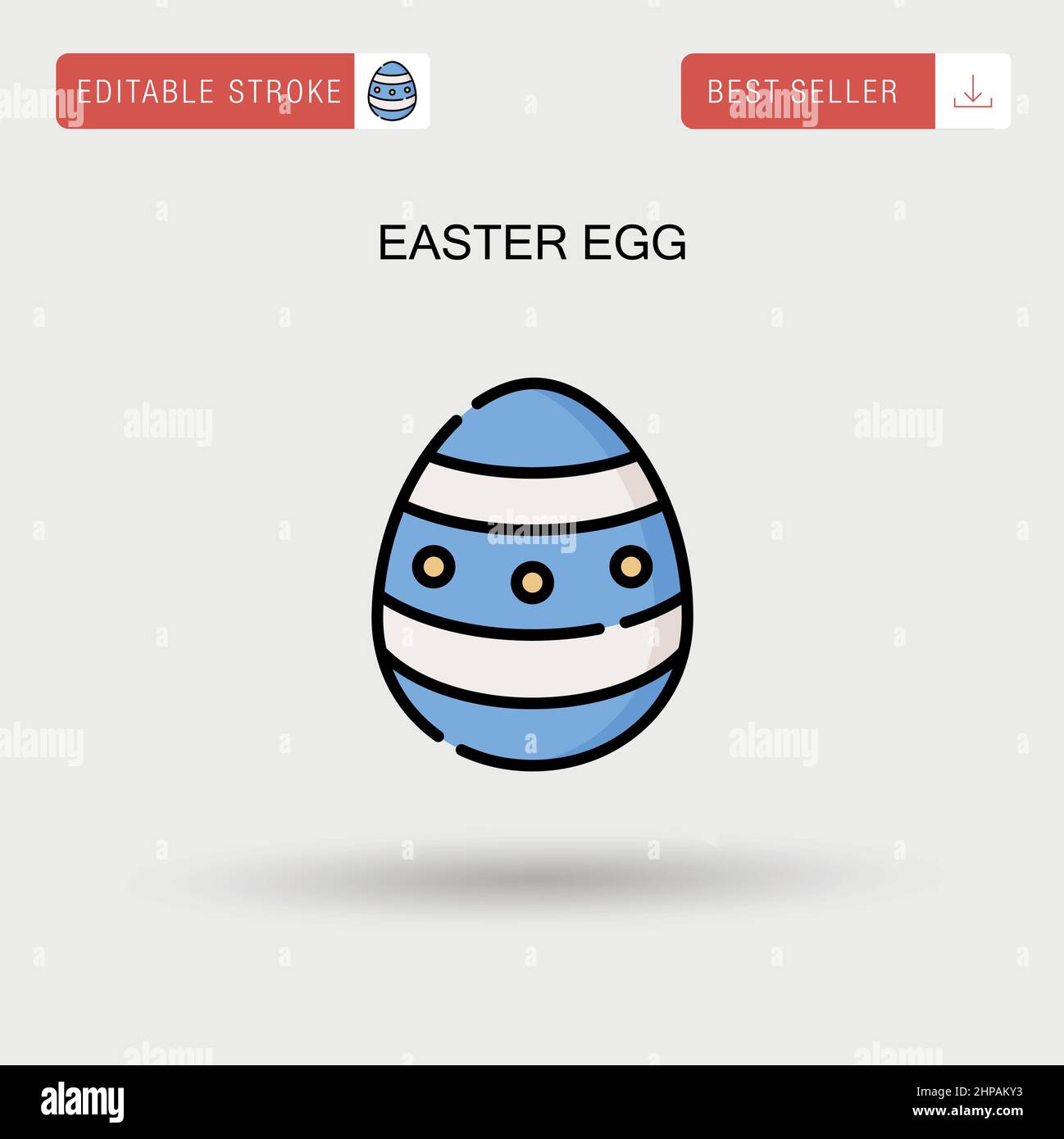 Easter egg Simple vector icon Stock Vector Image & Art - Alamy