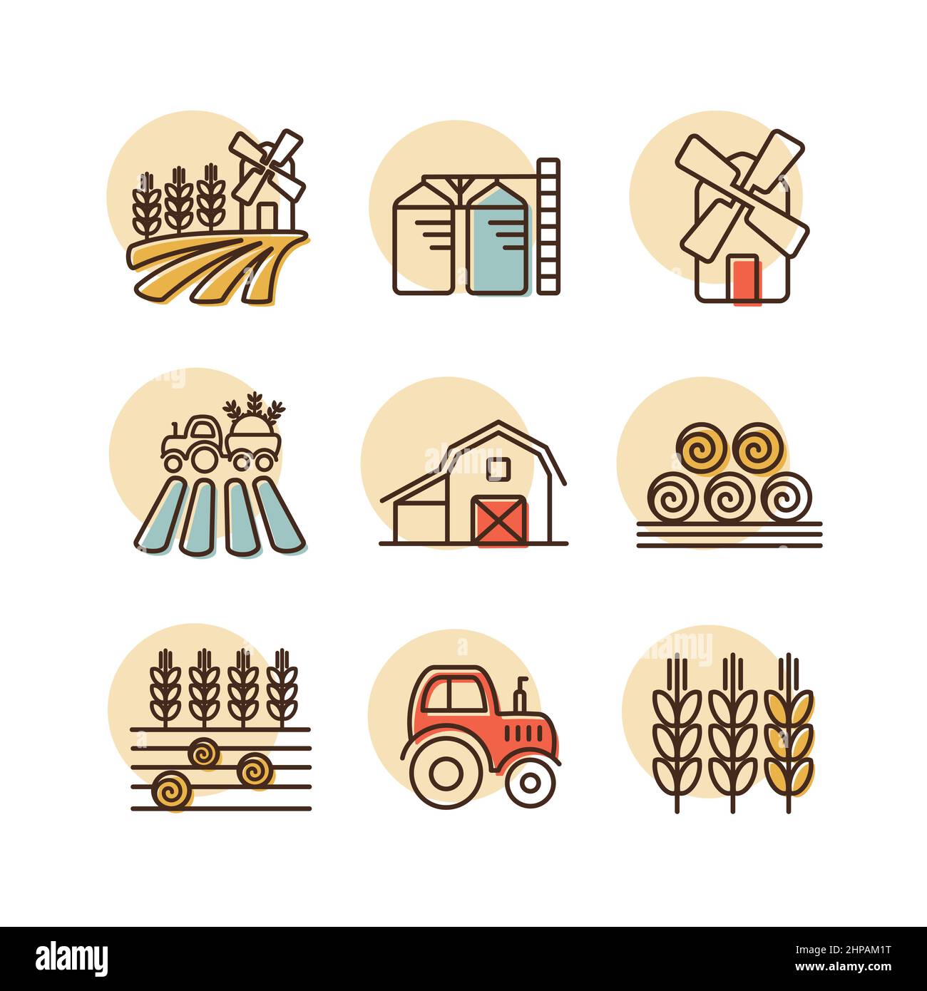 Farm Field icon. Agriculture sign. Graph symbol for your web site ...