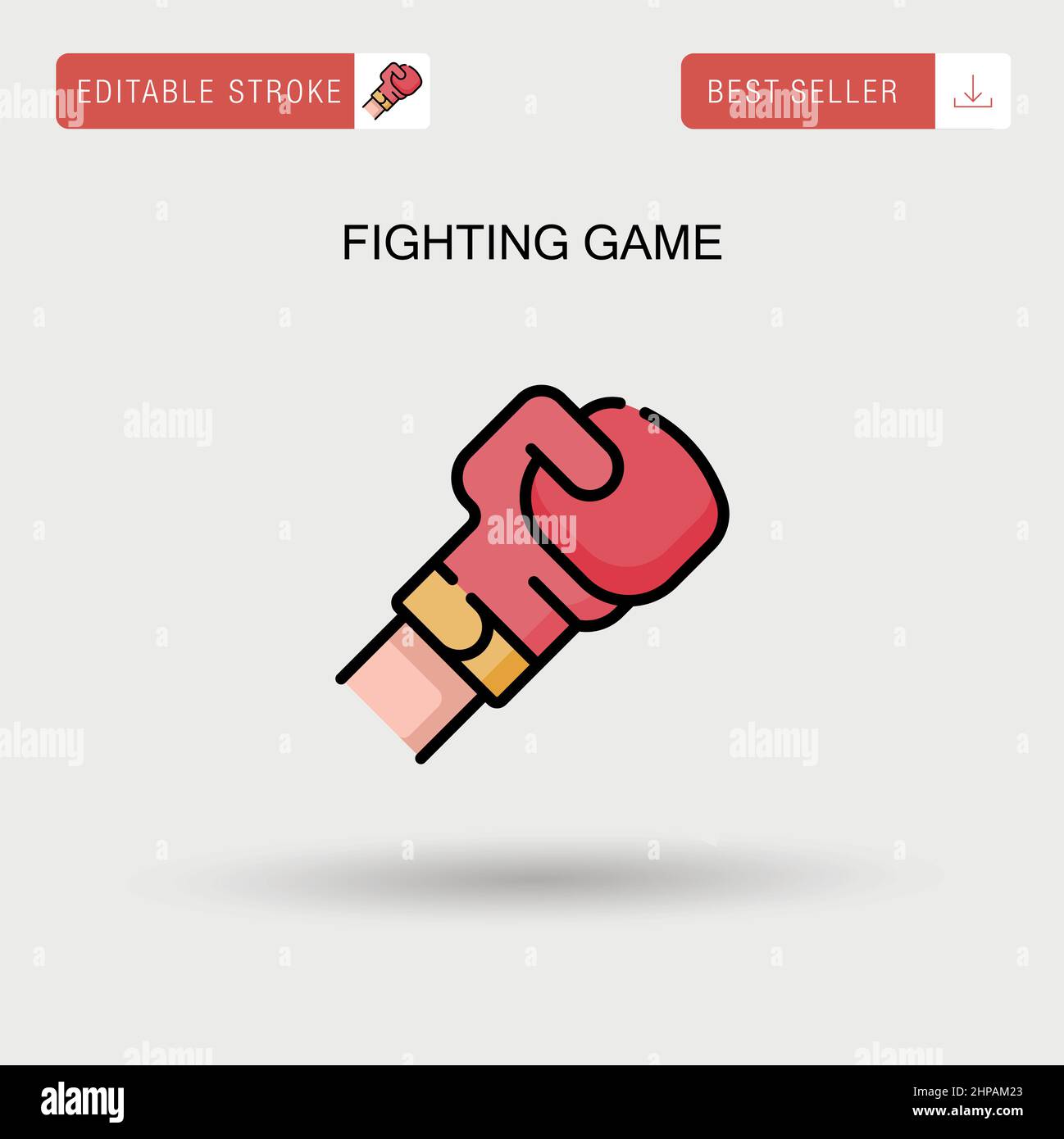 Fighting game Simple vector icon Stock Vector Image & Art - Alamy