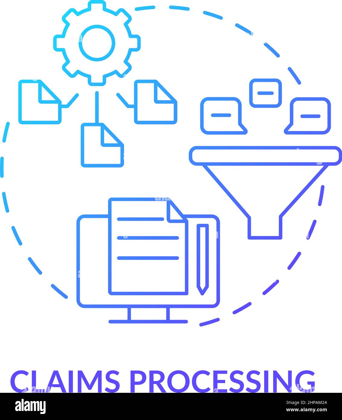 Claims processing blue gradient concept icon Stock Vector Image & Art ... Claims processing blue gradient concept icon Stock Vector Image & Art ...