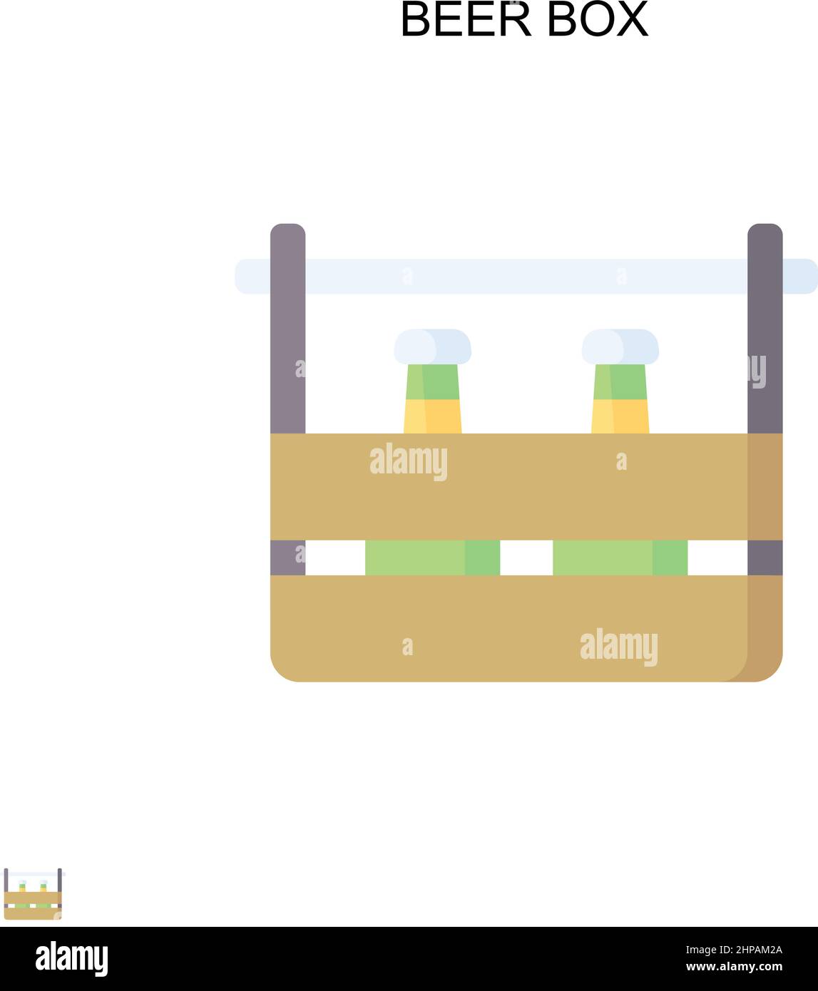 Beer box Simple vector icon. Illustration symbol design template for ...