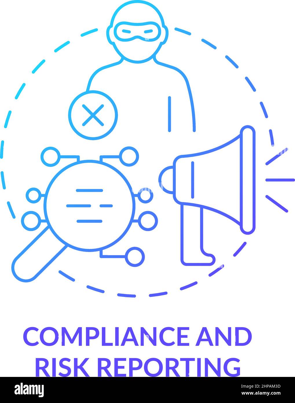 Compliance and risk reporting blue gradient concept icon Stock Vector ... Compliance and risk reporting blue gradient concept icon Stock Vector ...