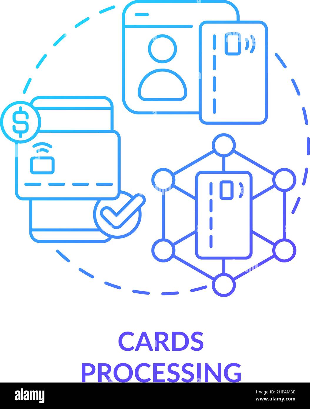 Cards processing blue gradient concept icon Stock Vector Image & Art ... Cards processing blue gradient concept icon Stock Vector Image & Art ...