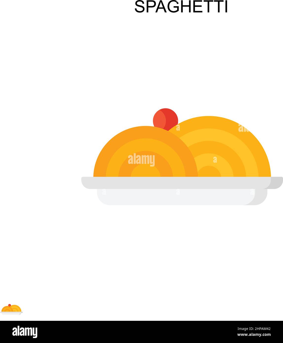 Spaghetti Simple vector icon. Illustration symbol design template for ...