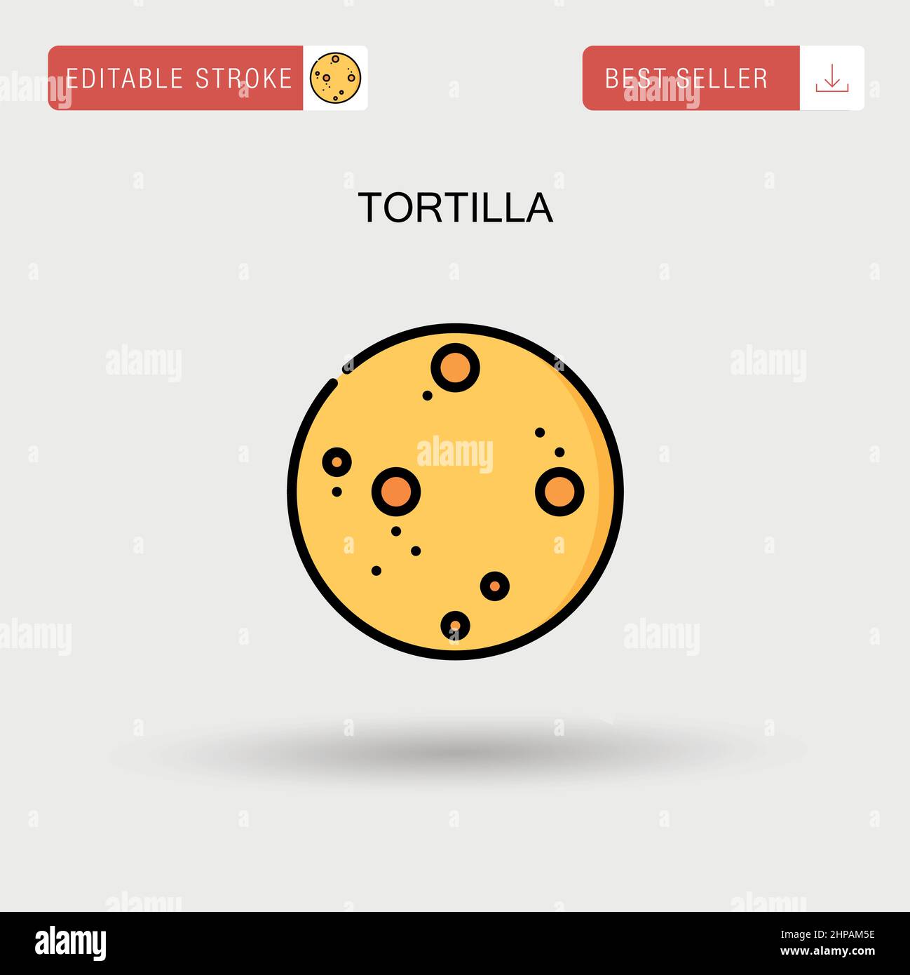 Tortilla Simple vector icon Stock Vector Image & Art - Alamy