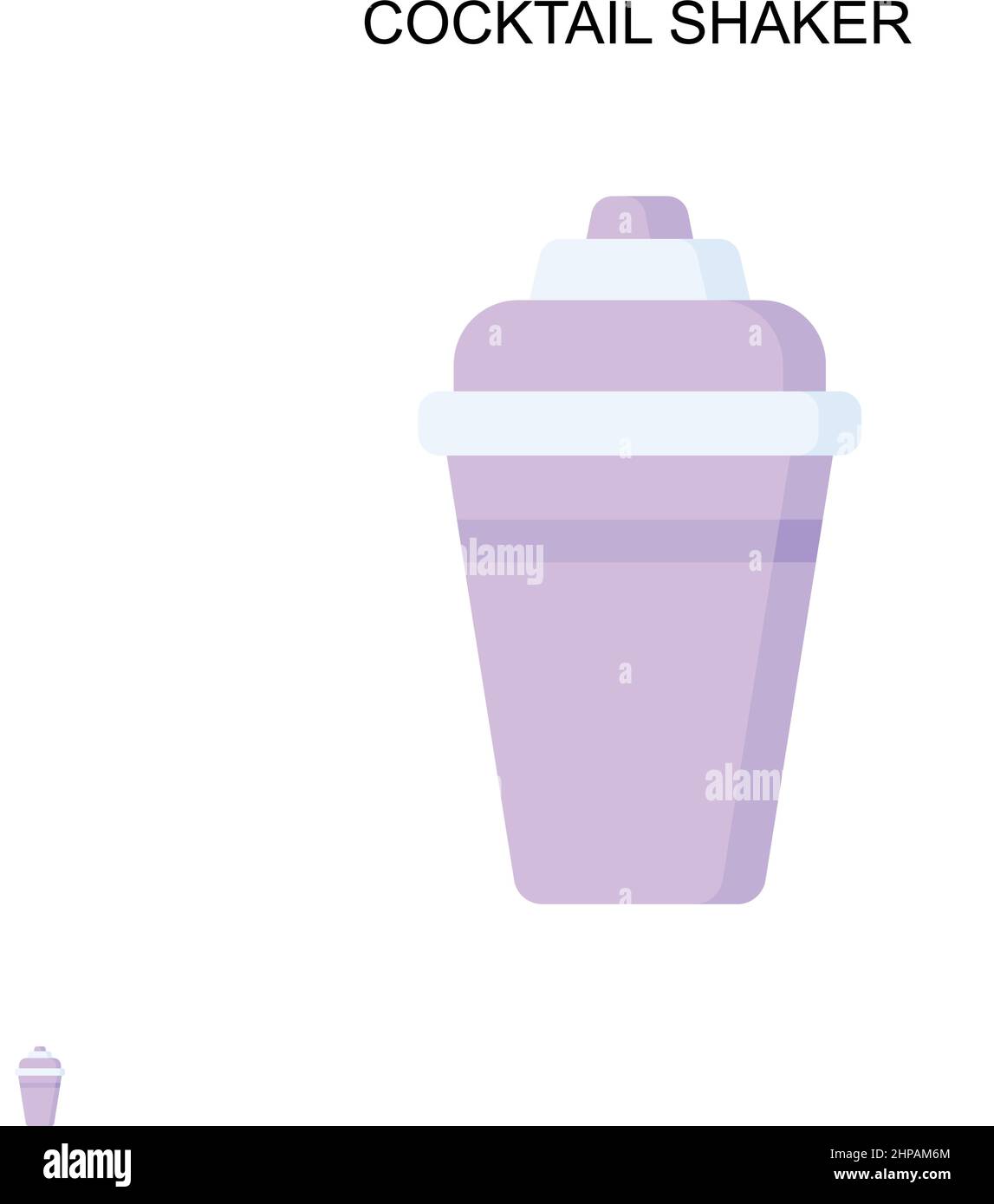 Cocktail Shaker Simple Vector Icon Illustration Symbol Design Template