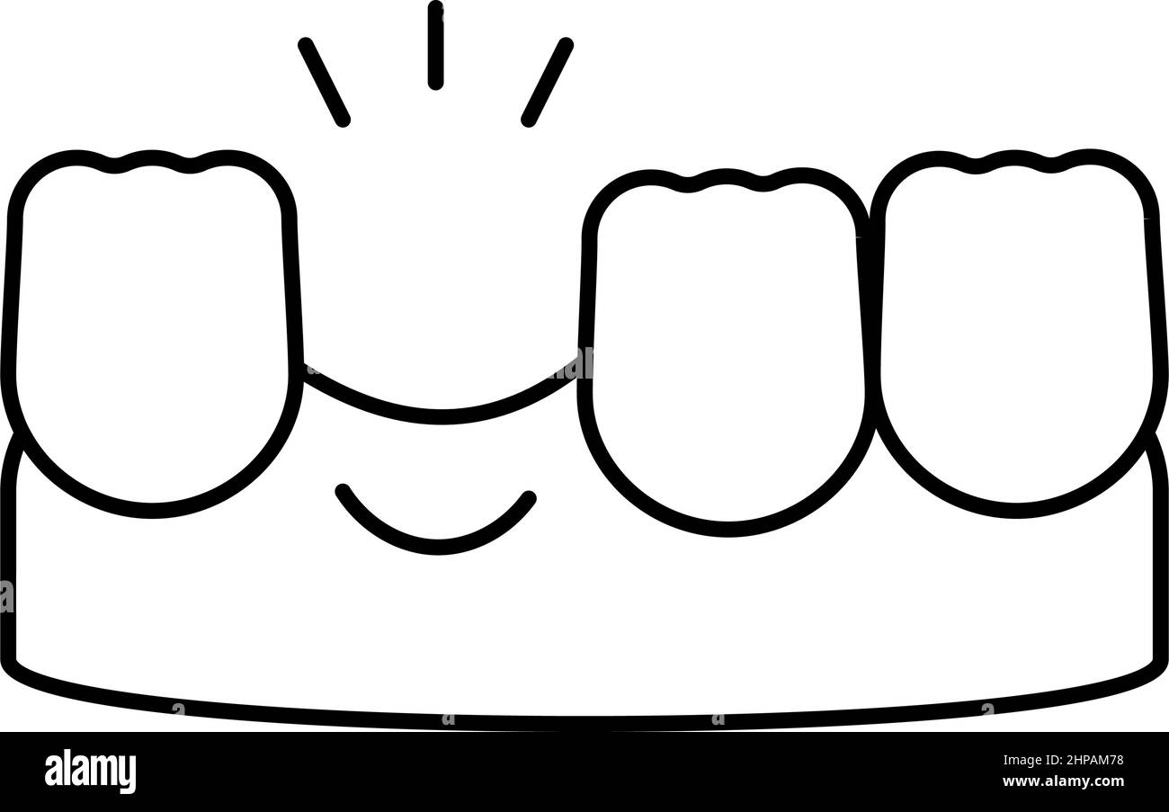 lost tooth line icon vector illustration Stock Vector Image & Art - Alamy