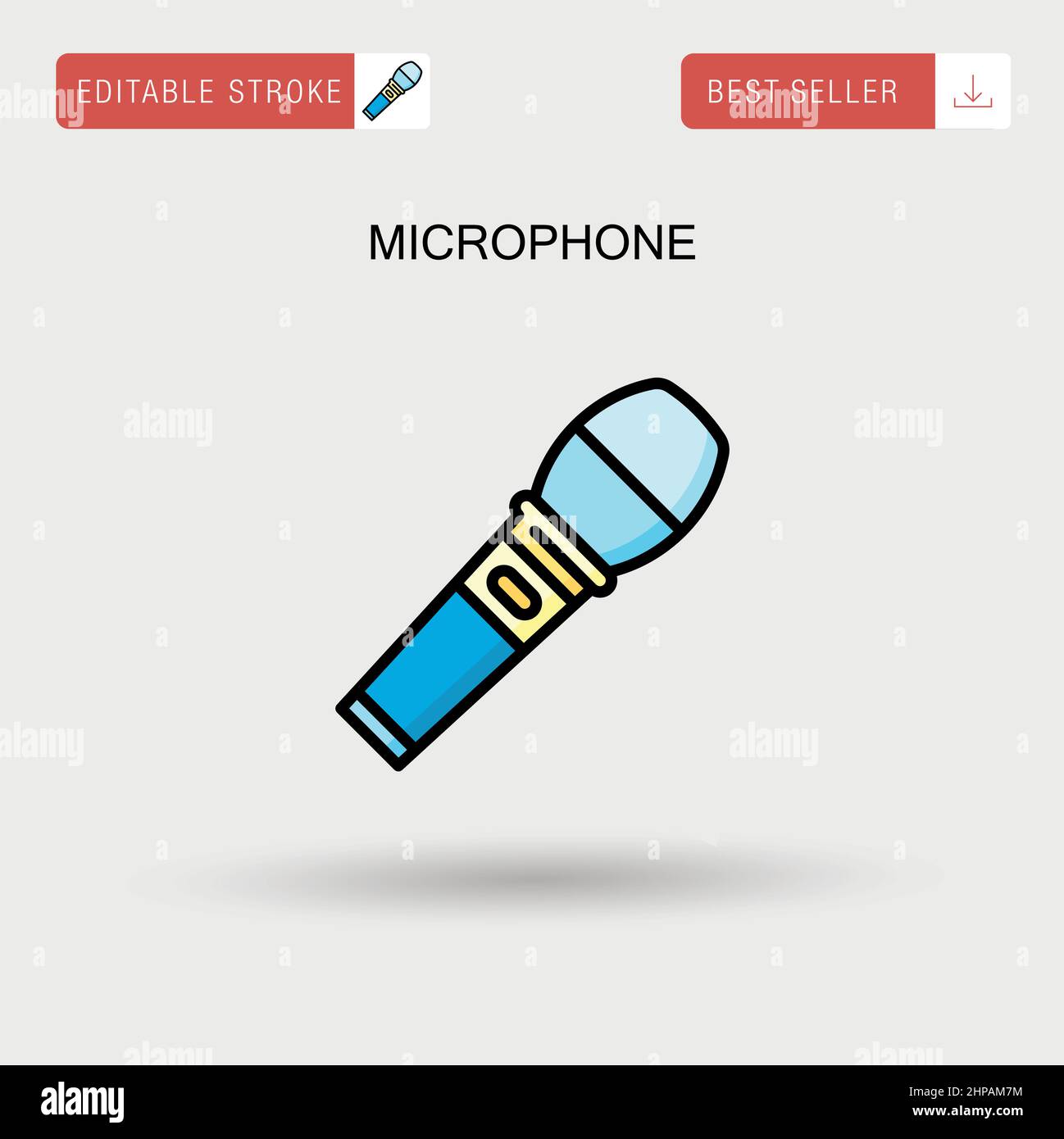 Microphone Simple vector icon Stock Vector Image & Art - Alamy