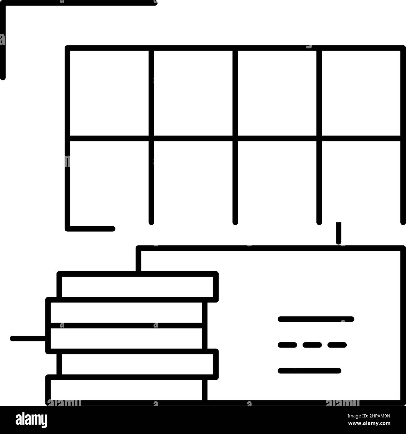 insulation panels line icon vector illustration Stock Vector Image ...