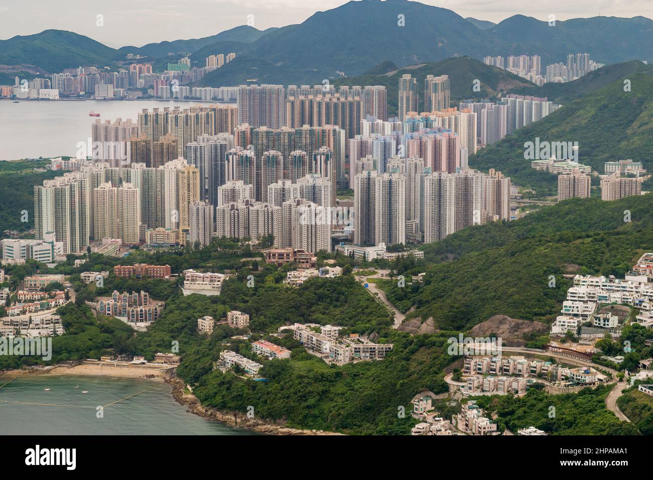 Aerial of low-rise residential developments around Silverstrand Beach ...