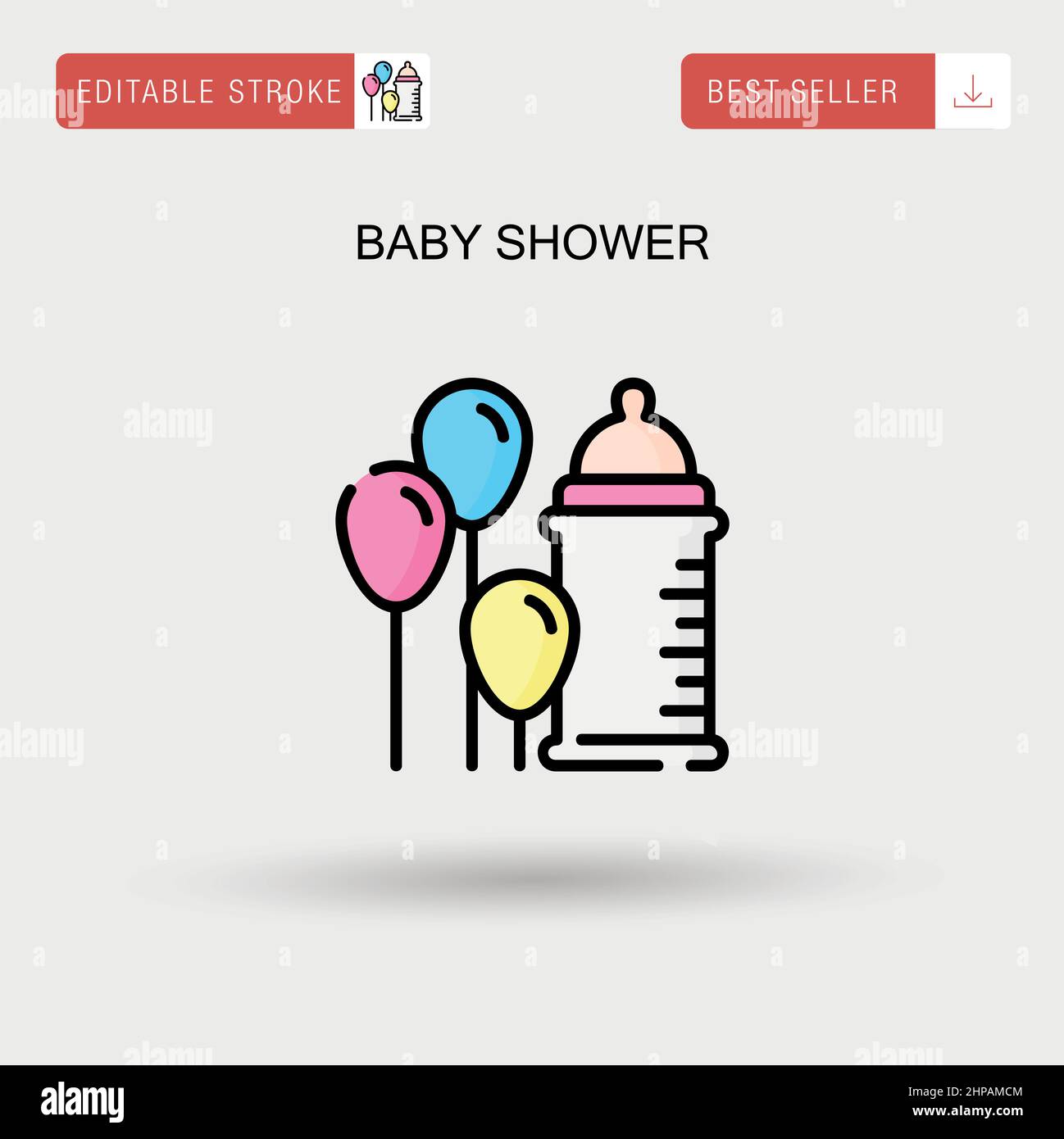 Baby shower Simple vector icon Stock Vector Image & Art - Alamy