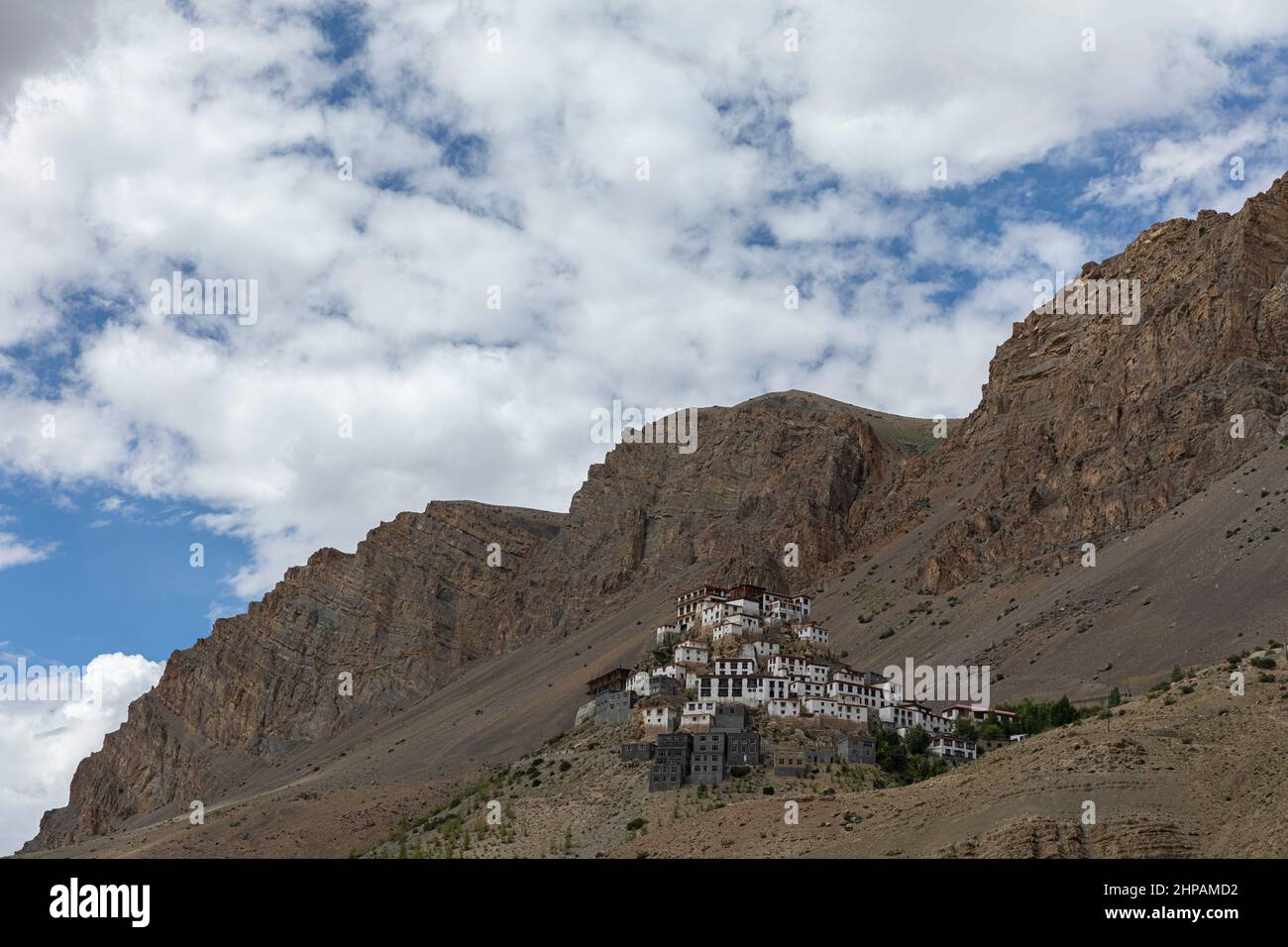 Key Monastery on the way to kibber, Spiti Valley, Himachal Pradesh ...