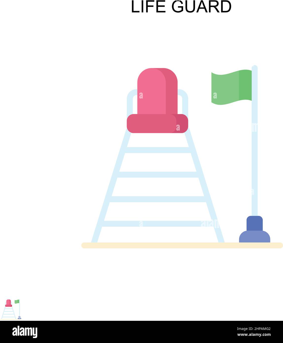 Life guard Simple vector icon. Illustration symbol design template for ...