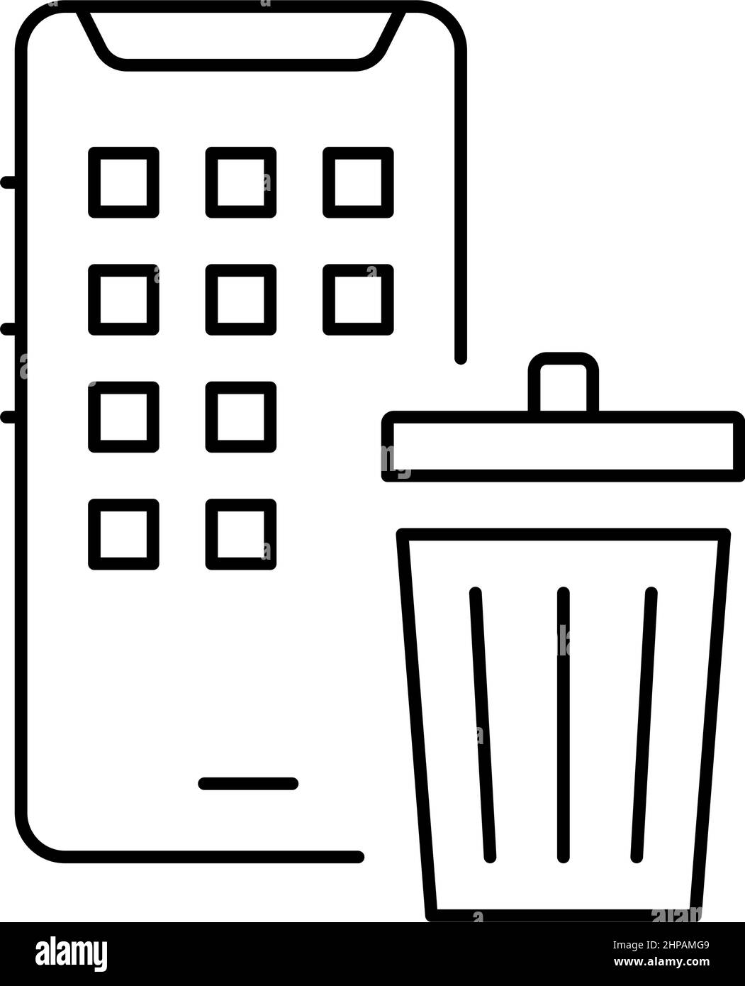 Electronic trash mobile phone Stock Vector Images - Alamy