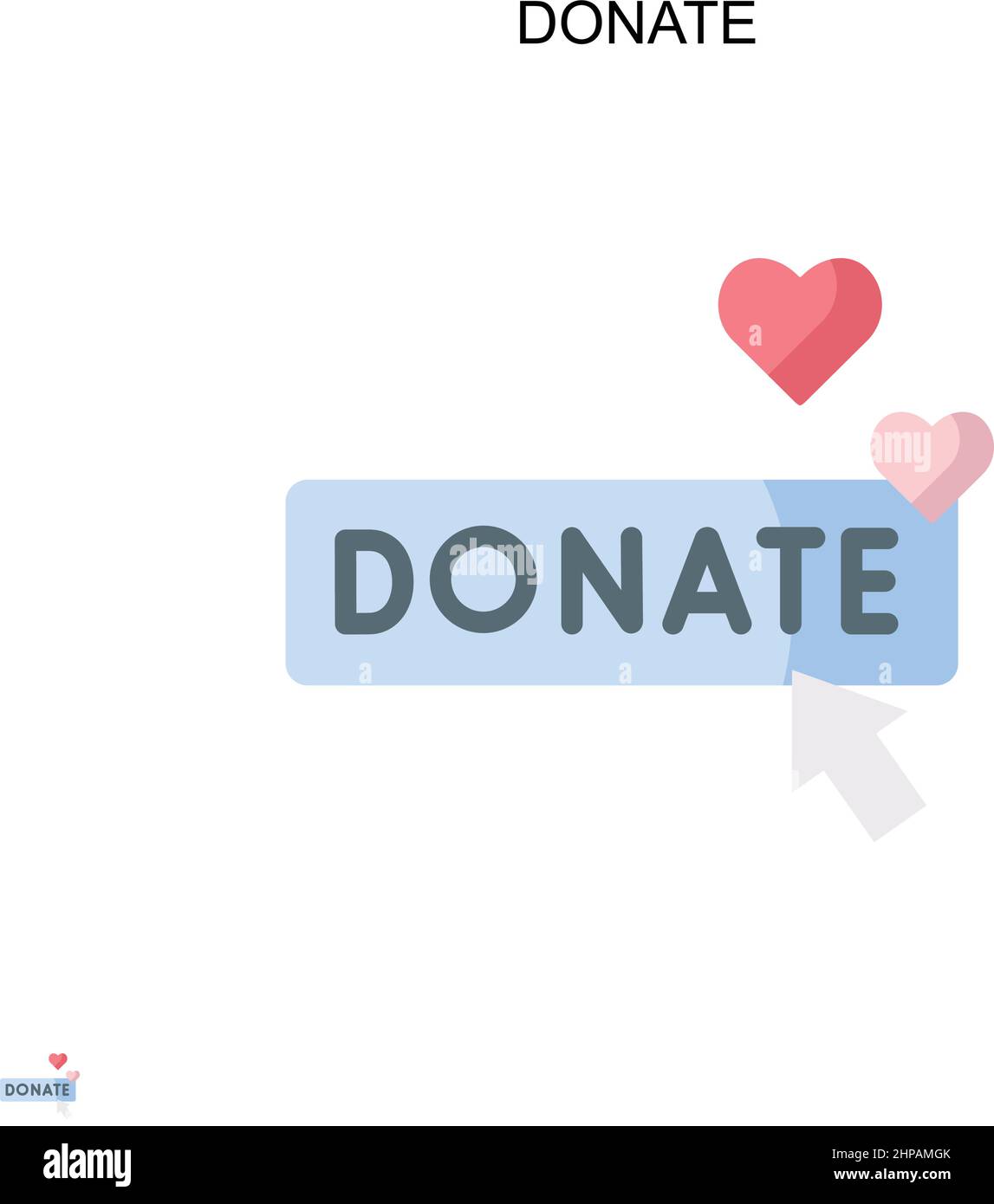 Donate Simple vector icon. Illustration symbol design template for web ...