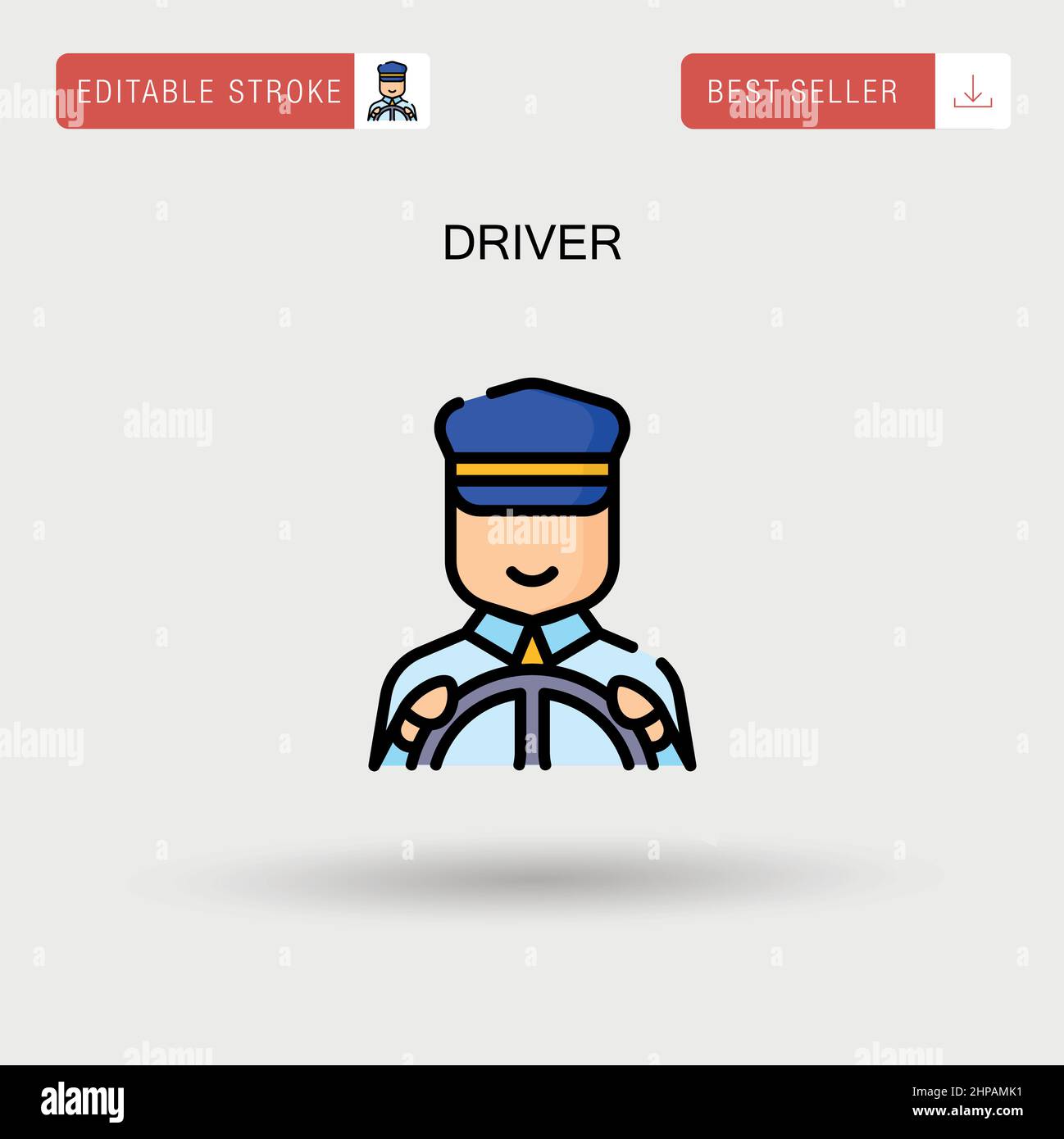 Portrait smiling industrial worker Stock Vector Images - Alamy