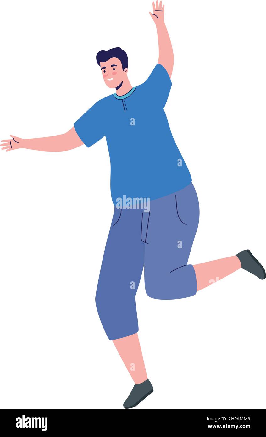 Man floating in air illustration Cut Out Stock Images & Pictures - Alamy