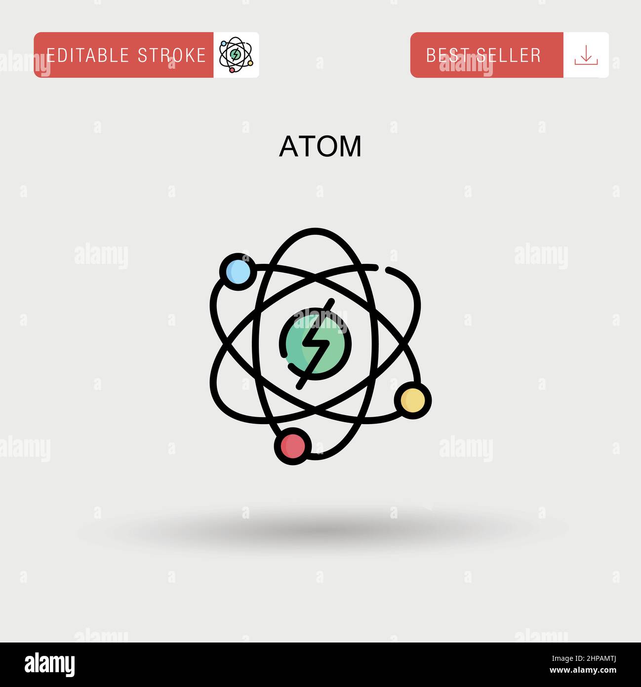 Simple atom icon hi-res stock photography and images - Alamy