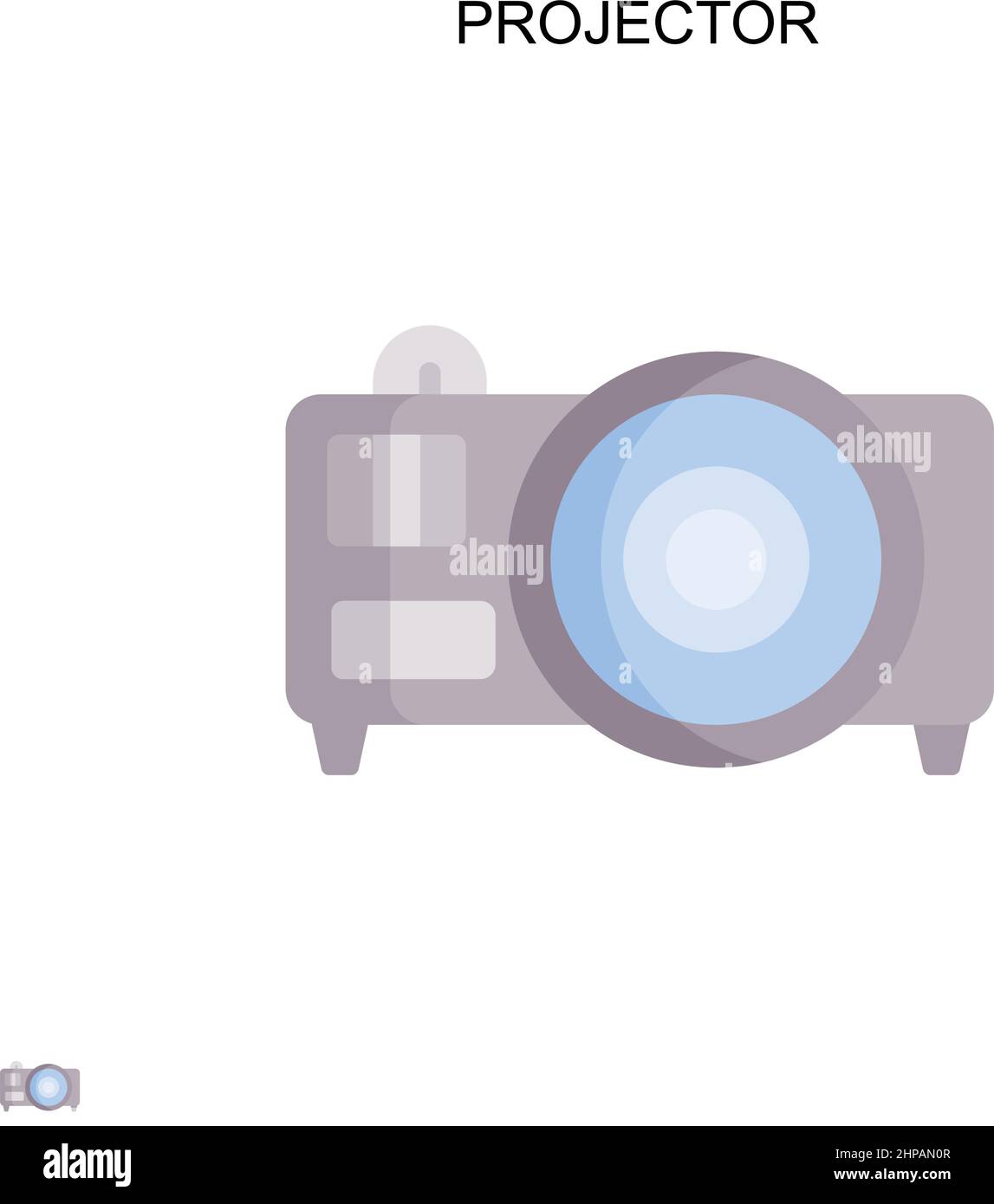 Projector Simple vector icon. Illustration symbol design template for ...