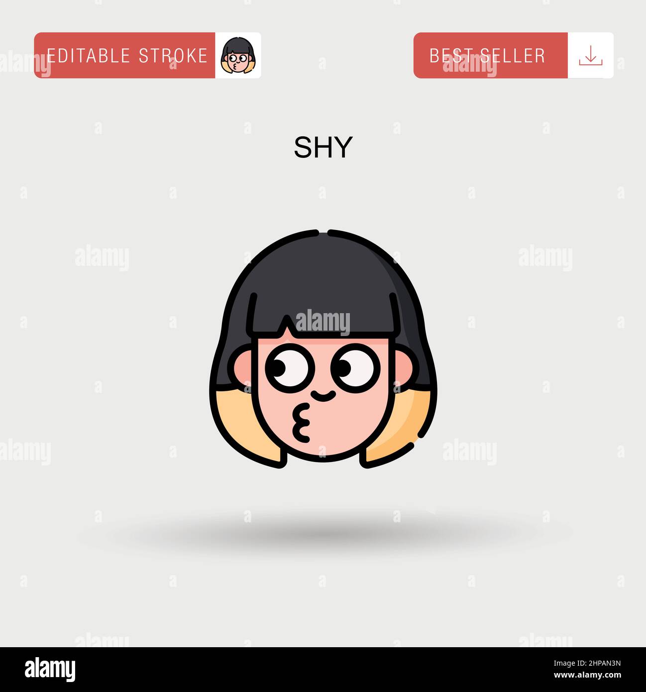 Cartoon shy man hi-res stock photography and images - Alamy
