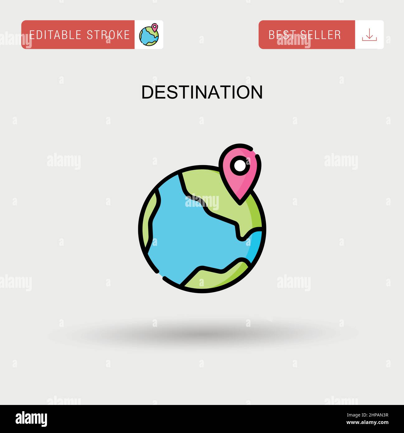 Beach vector pin map Stock Vector Images - Alamy