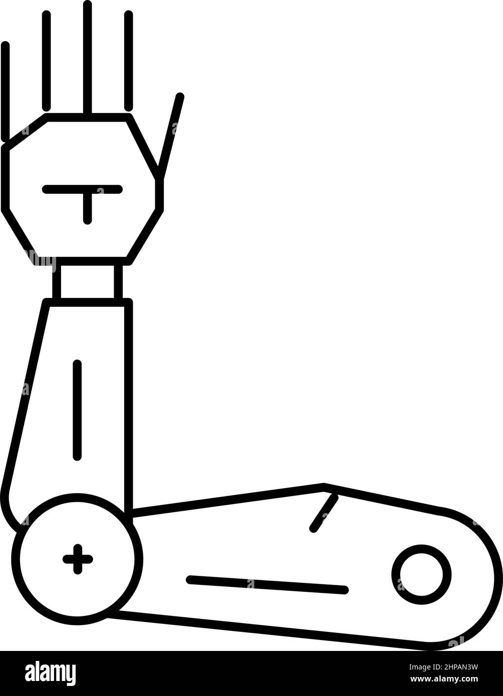 robotic arm line icon vector illustration Stock Vector Image & Art - Alamy