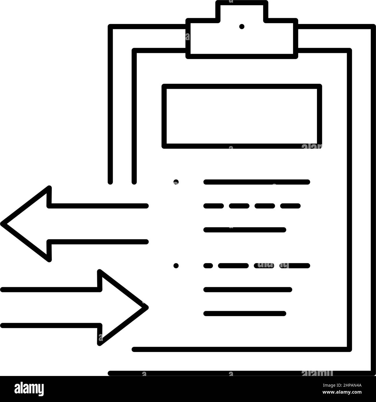 import and export document line icon vector illustration Stock Vector ...