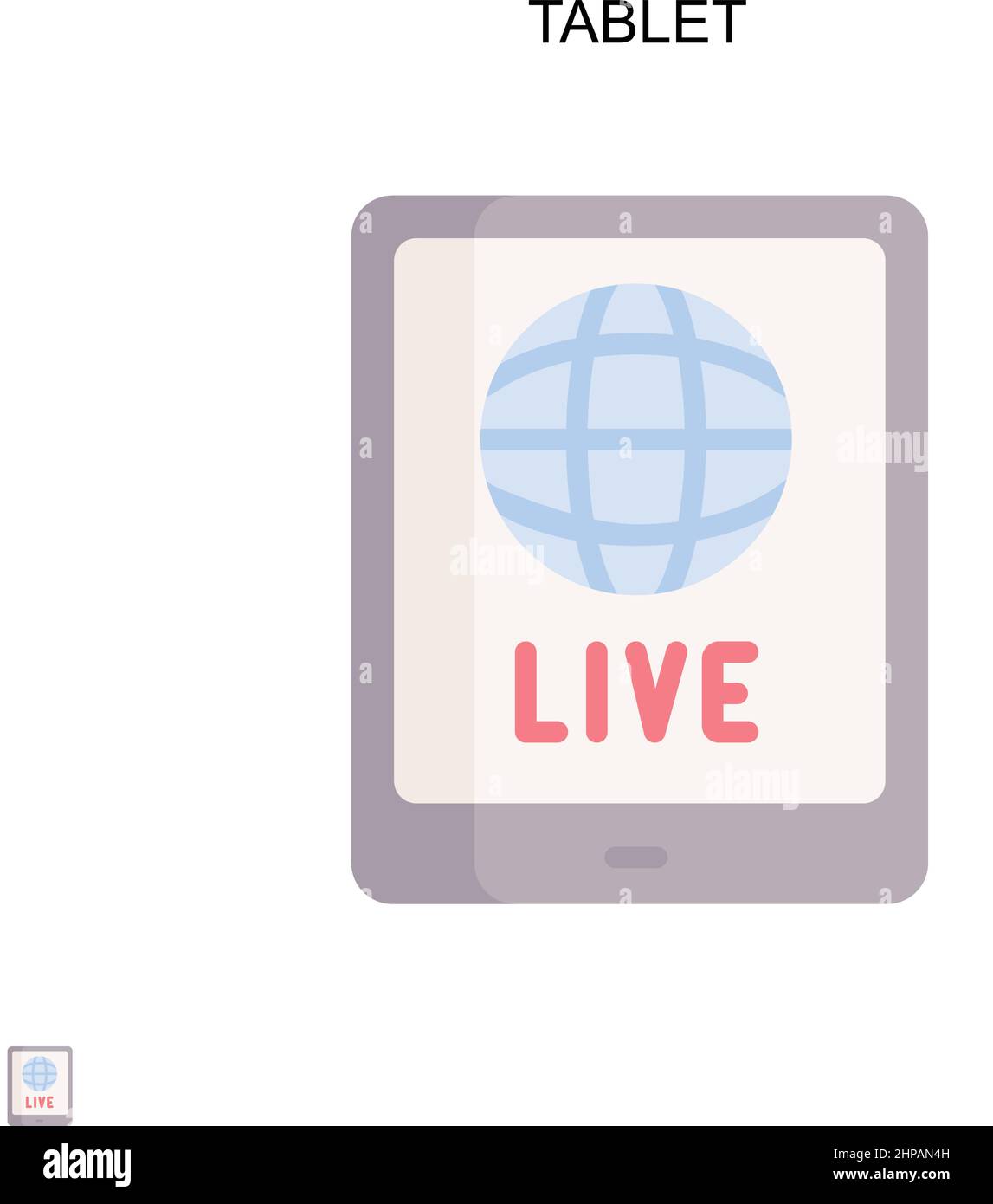 Tablet Simple vector icon. Illustration symbol design template for web ...