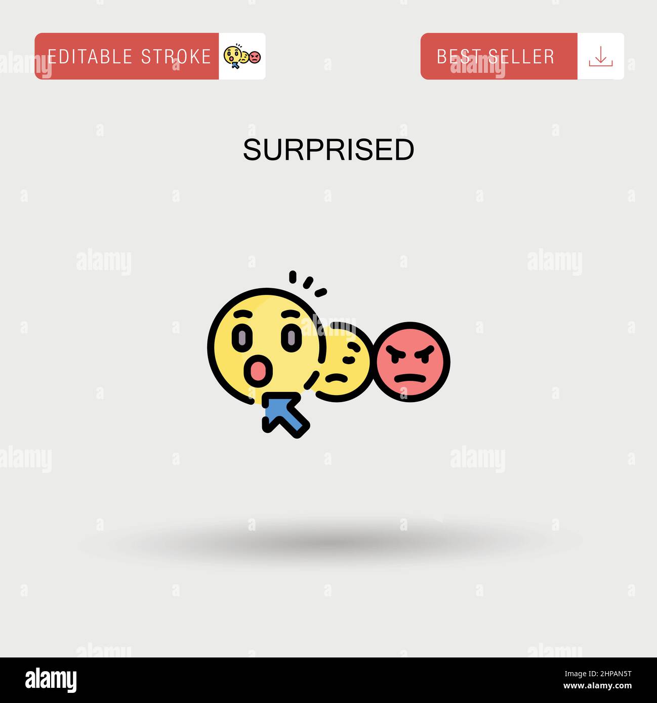 Surprised Simple vector icon Stock Vector Image & Art - Alamy