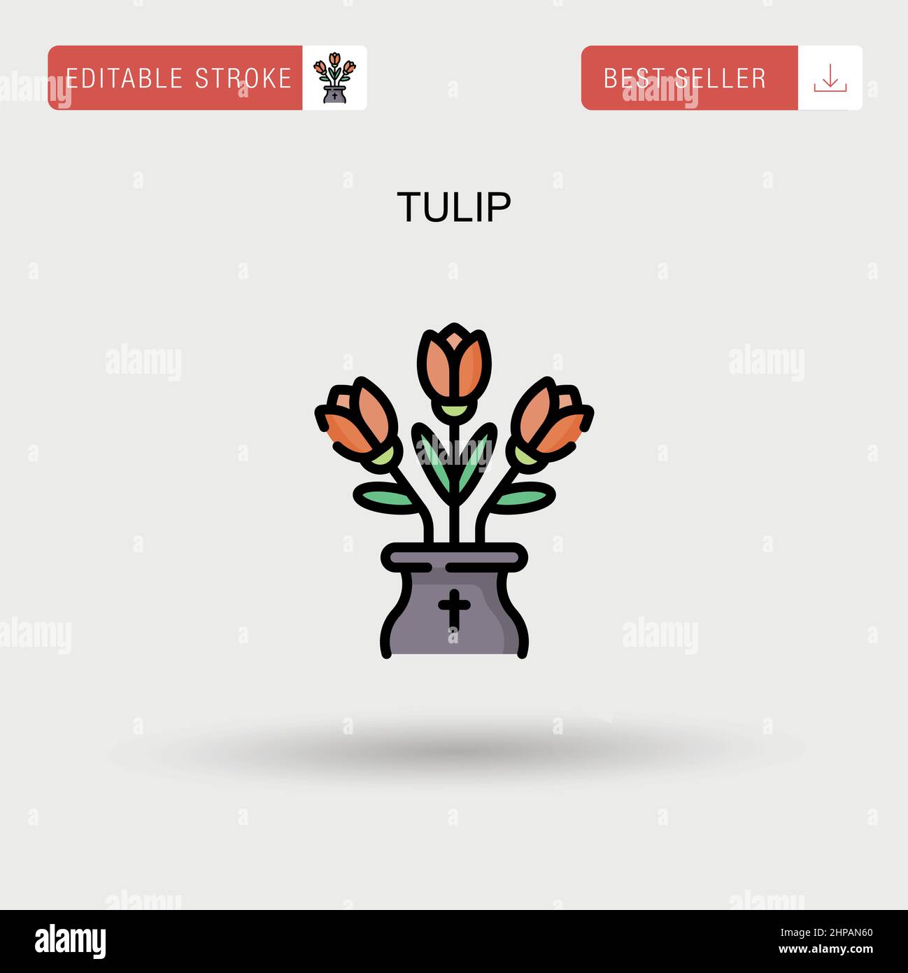 Tulip Simple vector icon Stock Vector Image & Art - Alamy