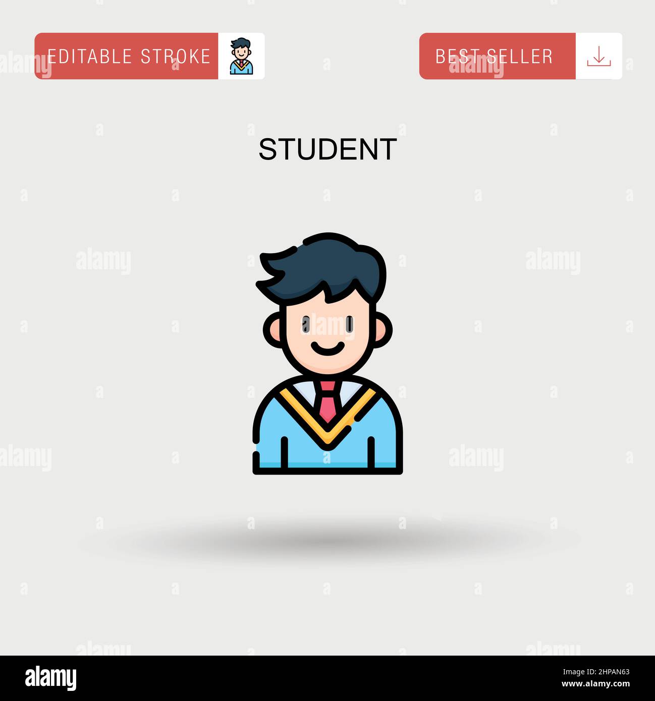 Student Simple vector icon Stock Vector Image & Art - Alamy