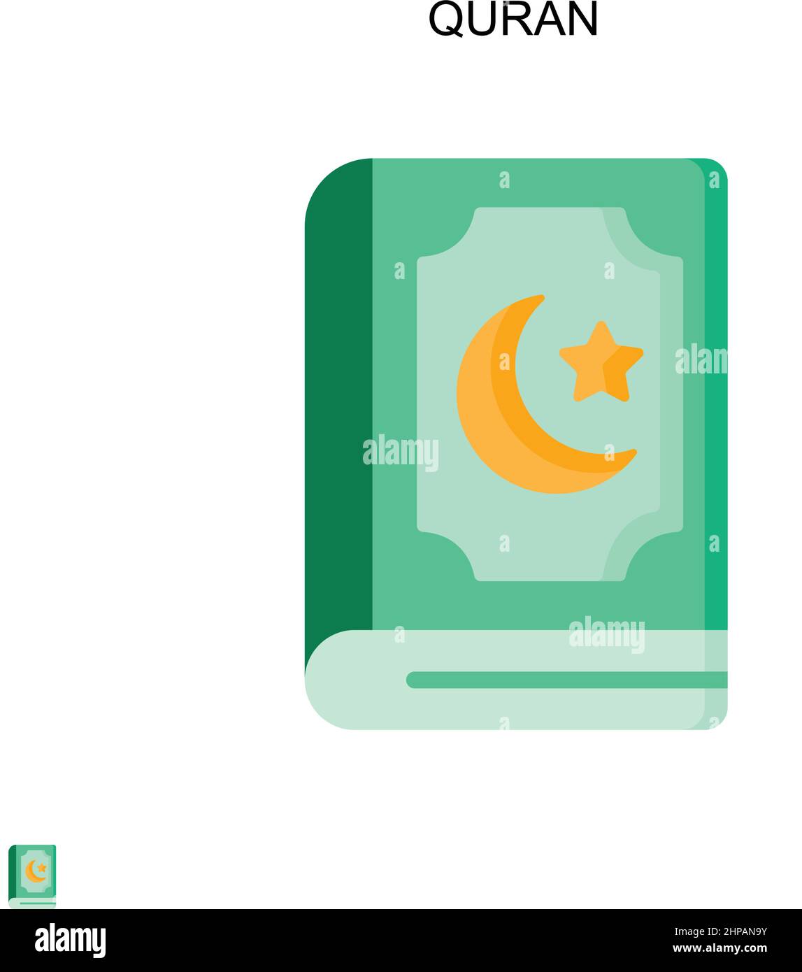 Quran Simple vector icon. Illustration symbol design template for web ...