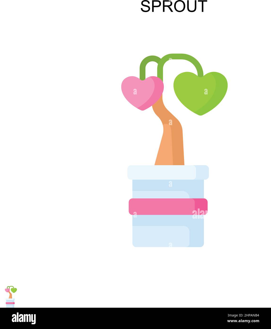 Sprout Simple vector icon. Illustration symbol design template for web ...