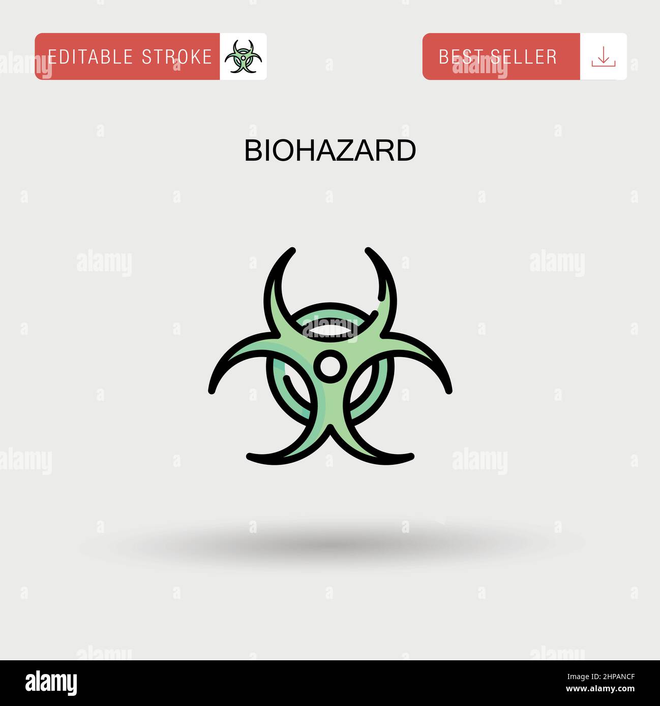Biohazard Simple vector icon Stock Vector Image & Art - Alamy