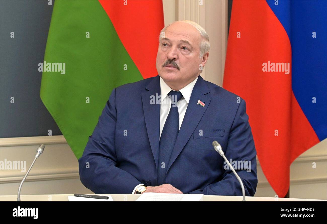 Moscow, Russia. 19th Feb, 2022. Belarusian President Alexander ...