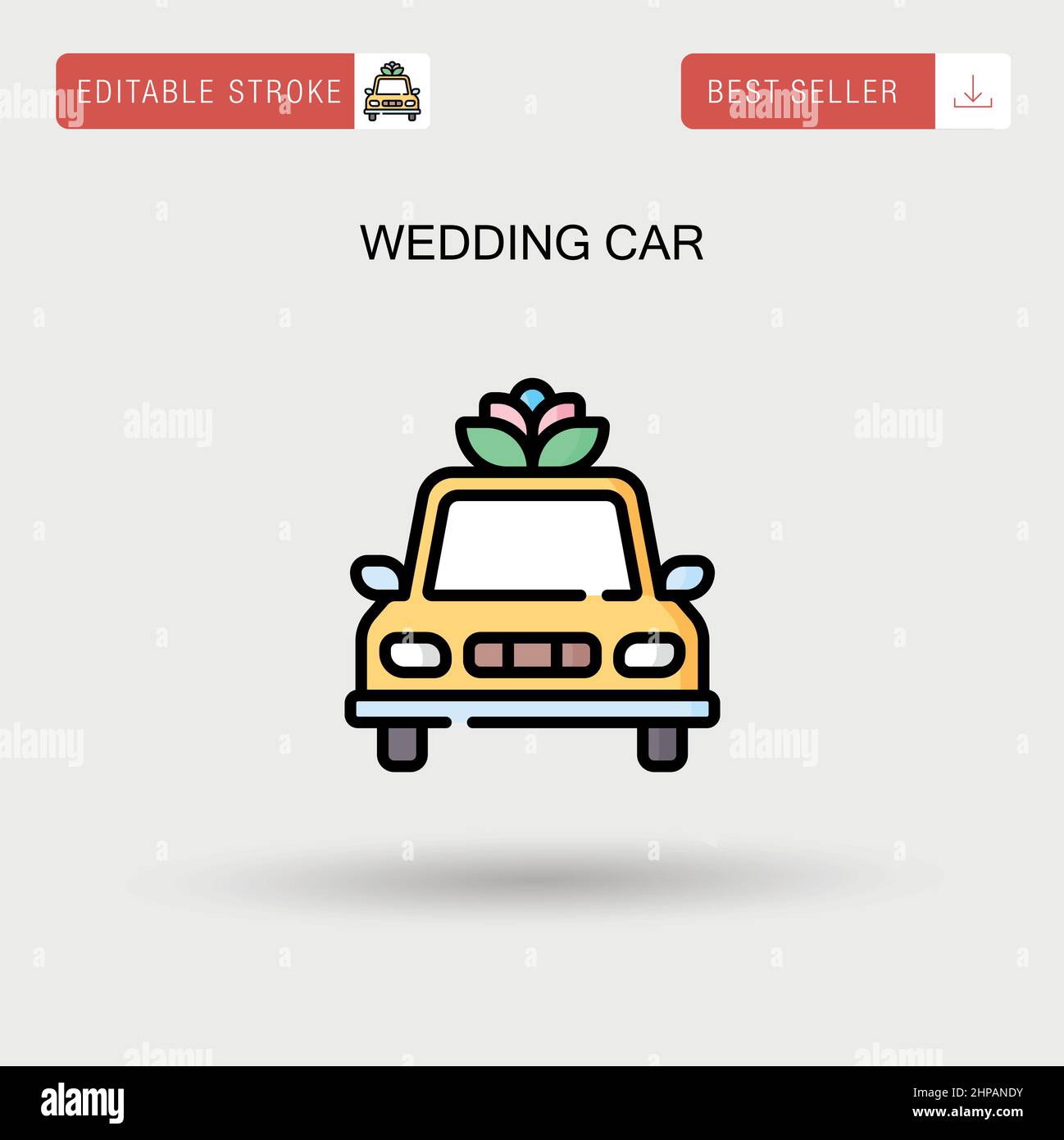 Wedding car Simple vector icon Stock Vector Image & Art - Alamy