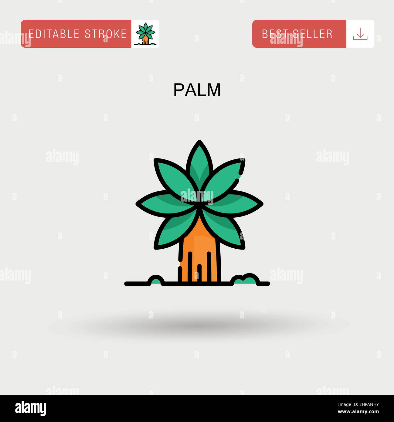 Hawaii palm icon hi-res stock photography and images - Alamy